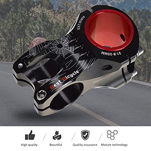 Fixed Bike Bar Stem, Durable High Strength Integrated Bike Short Handlebar Stem Riser for Road Bikes for Fixed Gear Bikes for Mountain Bikes