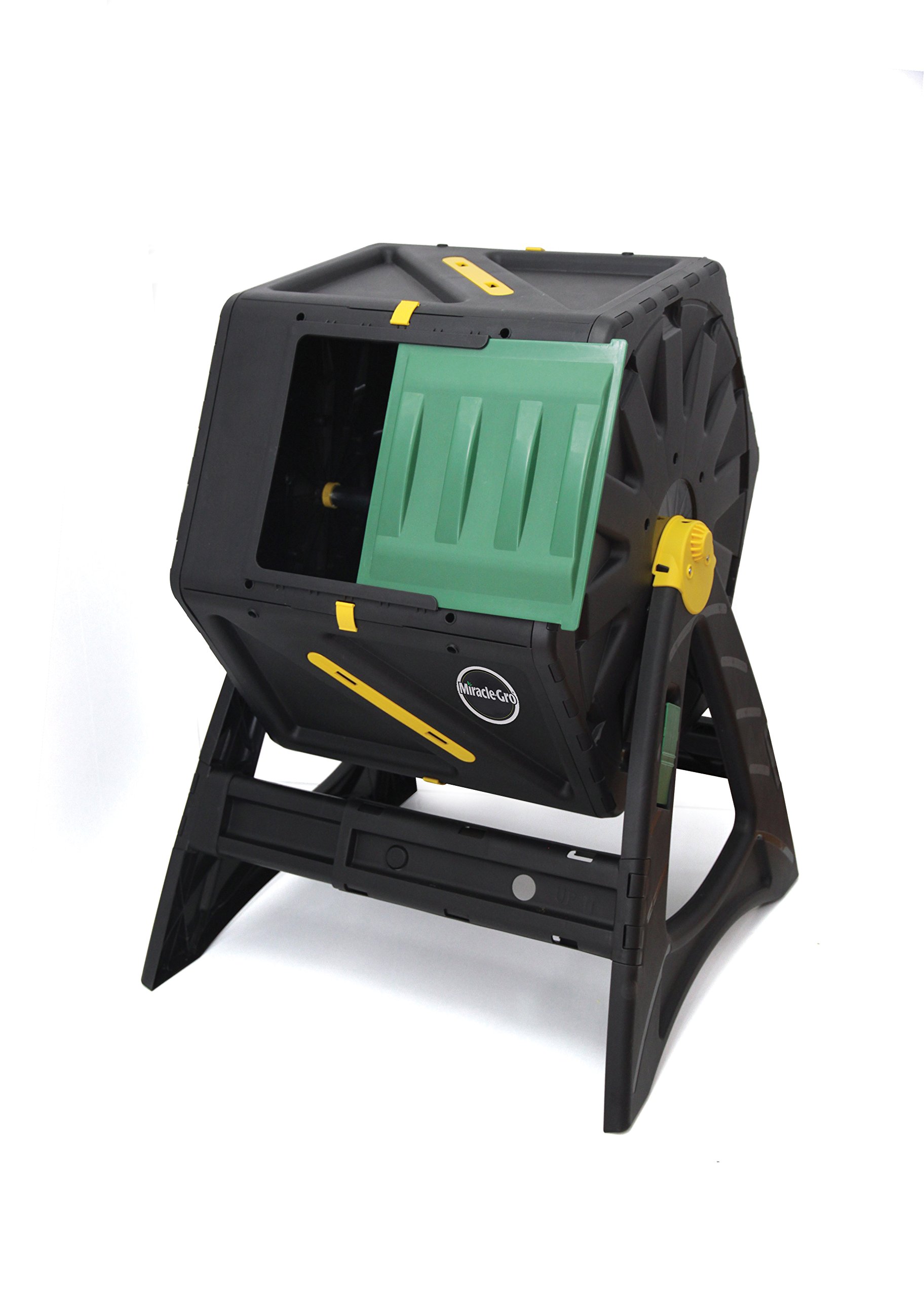 Miracle-Gro SC105 Single Chamber Tumbling Composter, 105 L/27.7 Gallon, Black