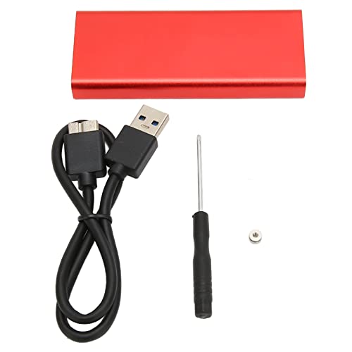 Jeanoko MSATA SSD Adapter, Good Heat Dissipation Aluminum Alloy Shell MSATA SSD Adapter External Support Hot Swap Slim Design for PC