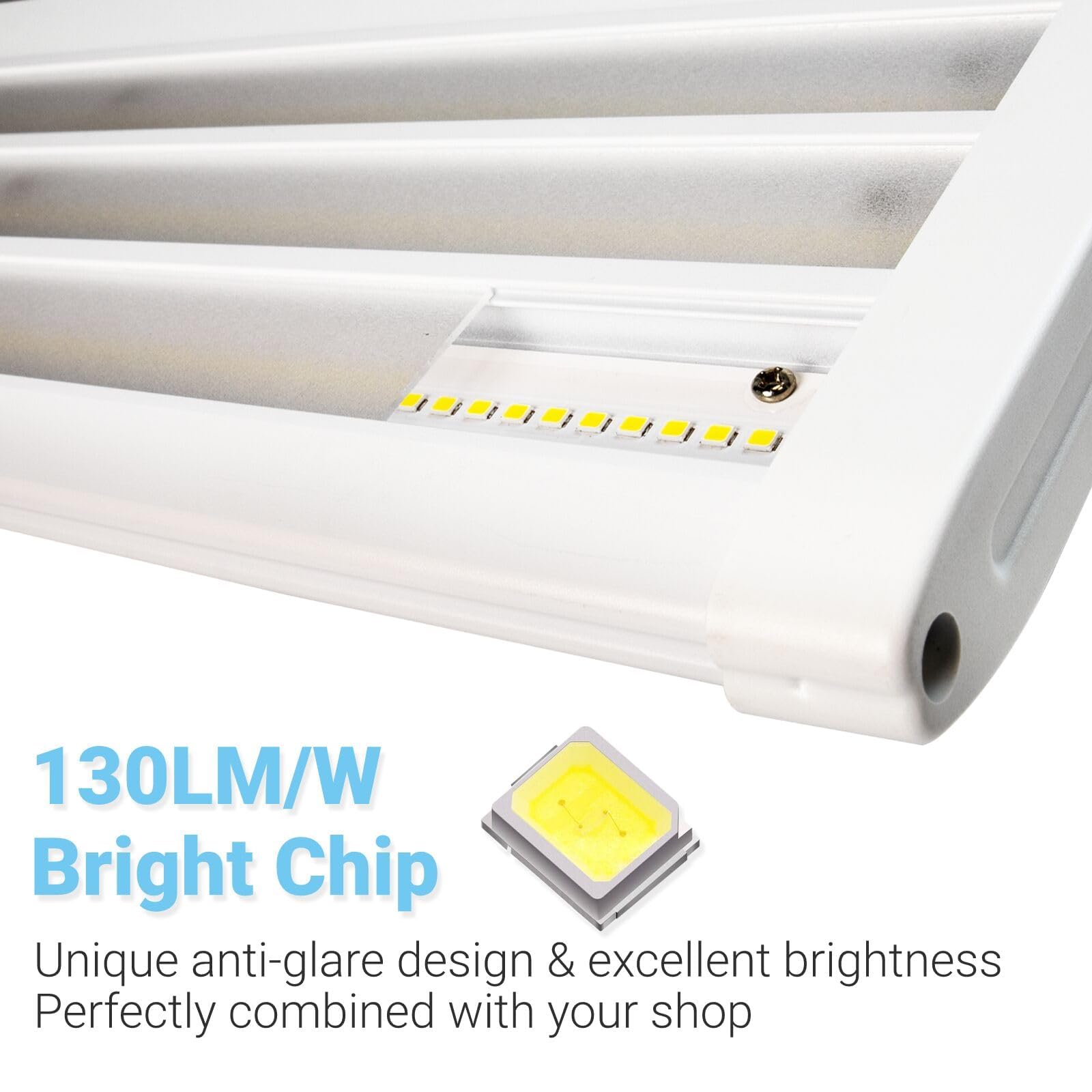 HYPERLITE 8P LED High Bay Light 220W & Linear High Bay Light Ceiling Mount 8 Pack