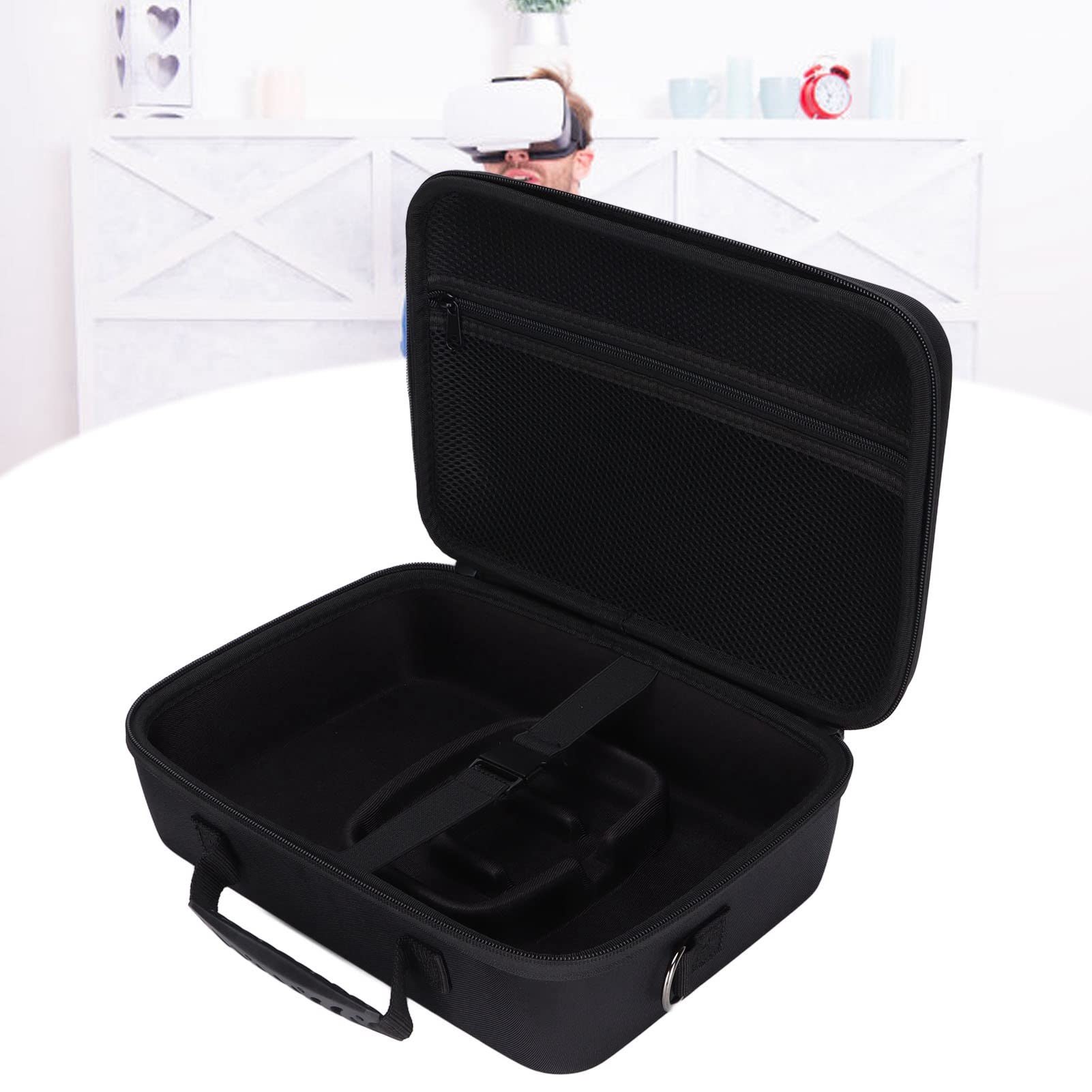 Entatial VR Gaming Headset Hard Shell Case, VR Headset Carrying Case Full Protection Portable Hard Carrying Case for Quest 2(Black)