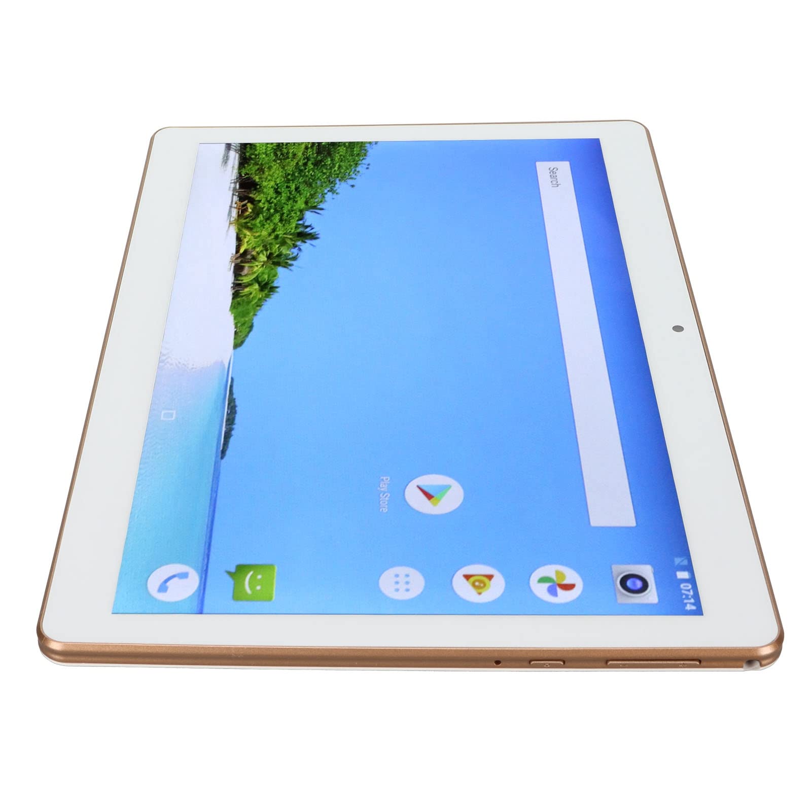 HD Tablet White ROM Portable 32GB 10.1 Inch Tablet Dual Card Dual Standby for Office for Phone Call (US Plug)