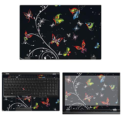 Decalrus - Protective Decal Butterfly Skin Sticker for Lenovo ThinkPad P53 (15.6" Screen) case Cover wrap LEthnkpd15_P53-28