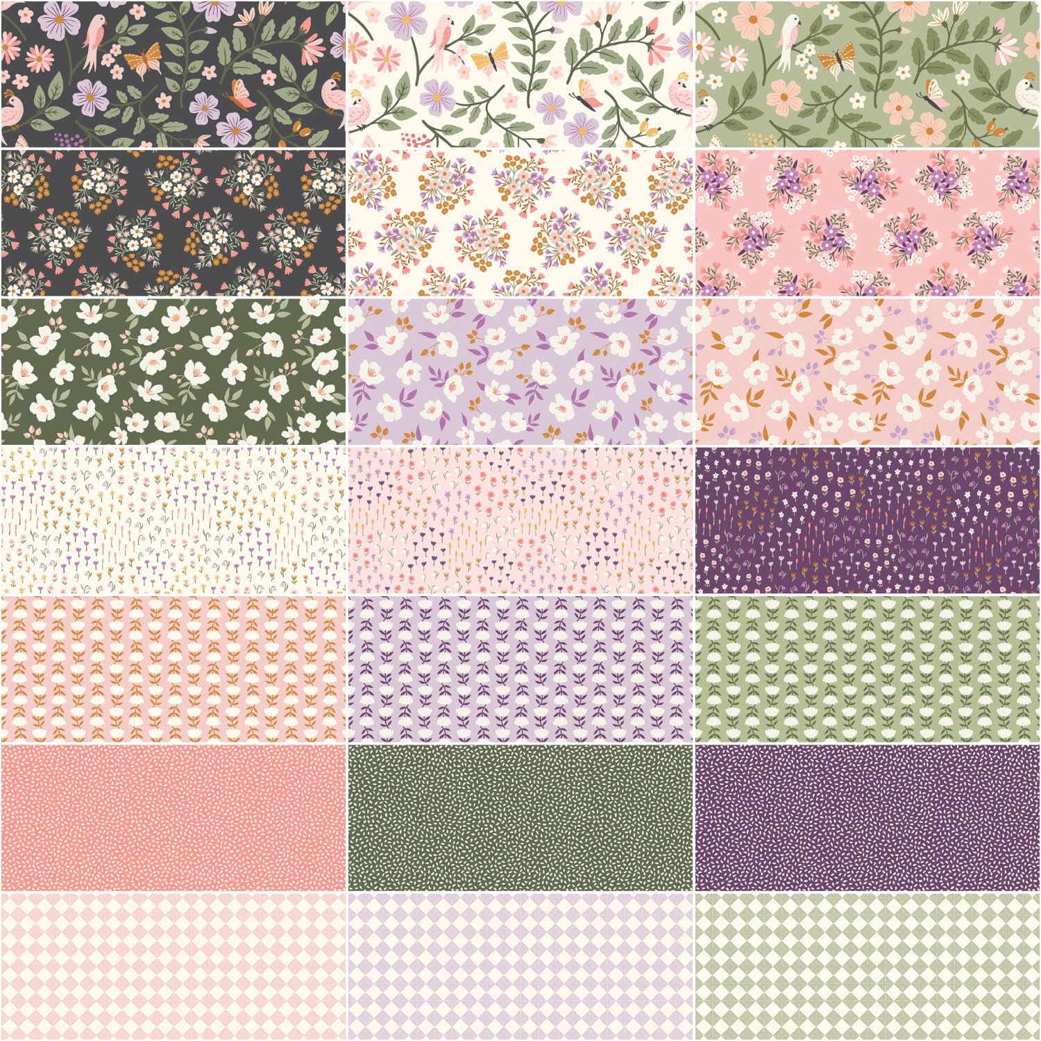 Little Forest Atelier Let it Bloom 10" Stacker 42 10-inch Squares Layer Cake Riley Blake 10-14280-42