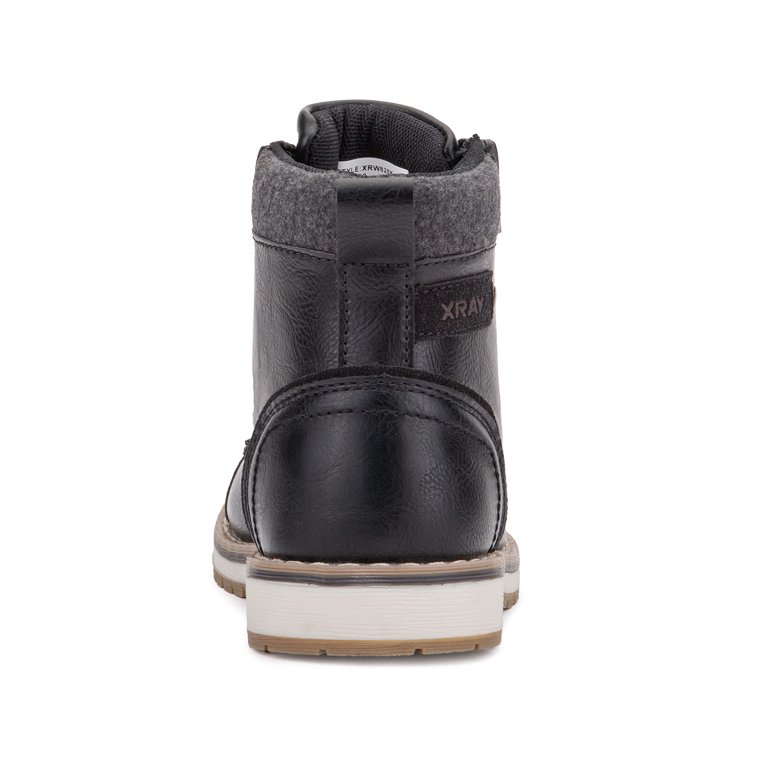 X RAY Boys Youth Finley Black Ankle Almond Toe Boots, Mesh Lining, Flats Thermoplastic Rubber Outsole; Size 7