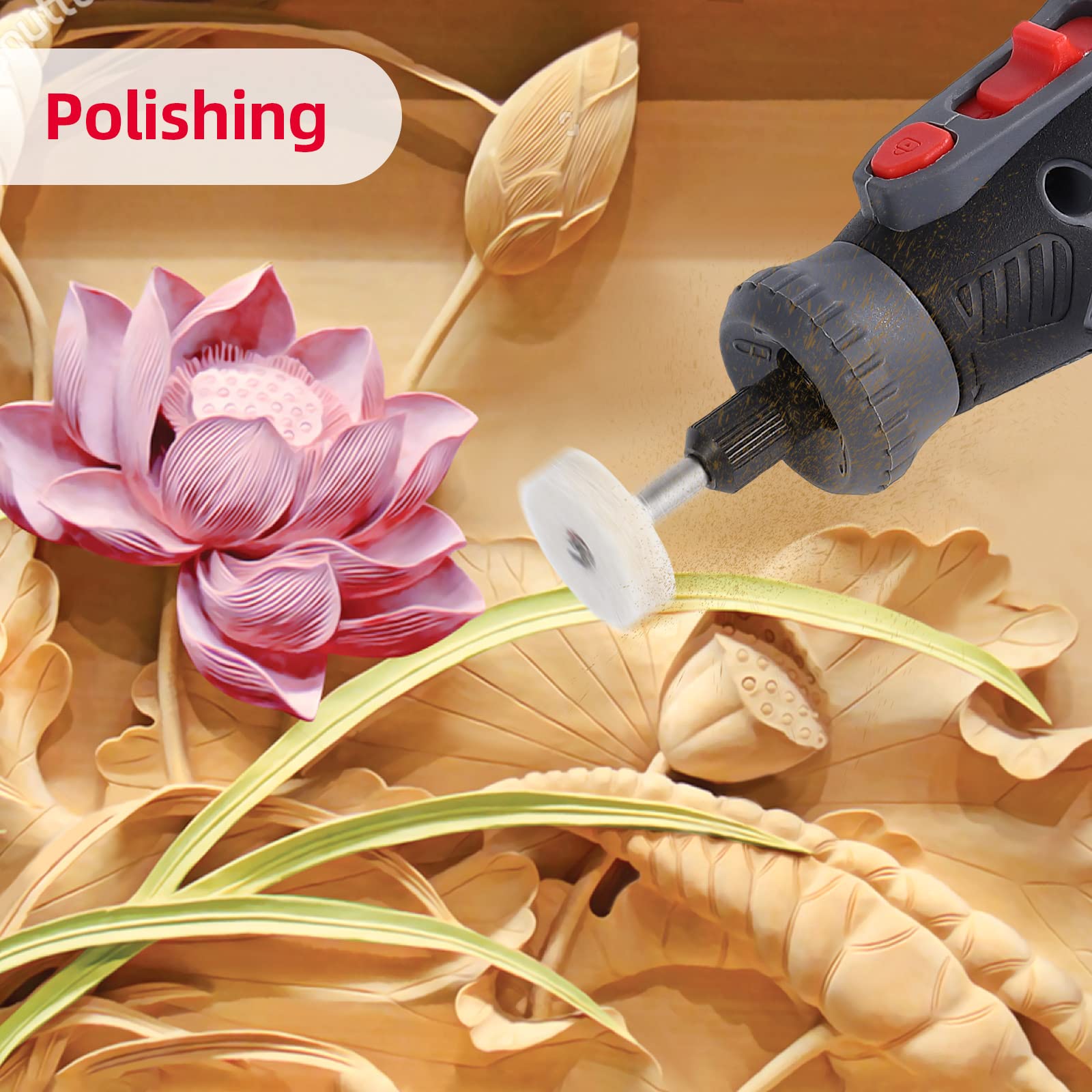 PioneerWorks 8V Mini Cordless Rotary Tool, 2.0 Ah Li-ion Battery Drive 5-Speed,Power Rotary Kit With 160 Accessories and LED Lights For Sanding,Polishing,Engraving,Drilling,Cutting
