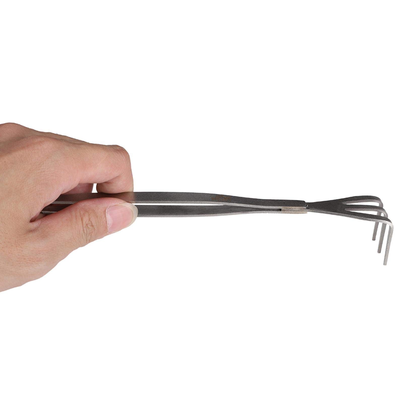 KIKYO Bonsai Root Rake + Tweezers, 2 in 1 Stainless Steel Bonsai & Gardening Tool Soil Bonsai Tree for Outdoor, default, Defult