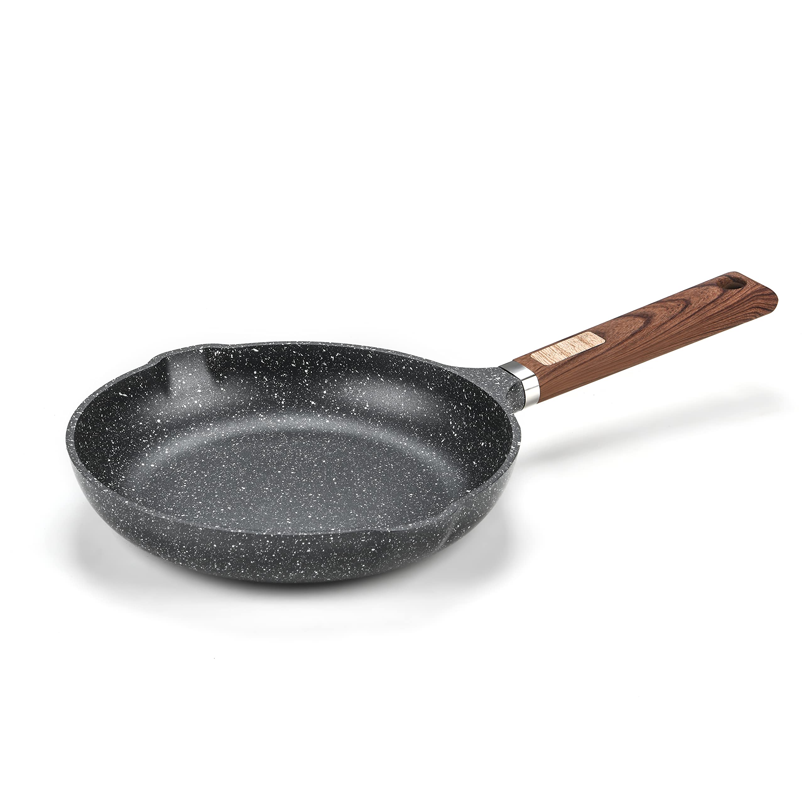 EOXHOME Nonstick Frying Pan Skillet Granite Coating Omelette Pan Egg Pan Cookware PFOA Free,Black 9.5 Inch