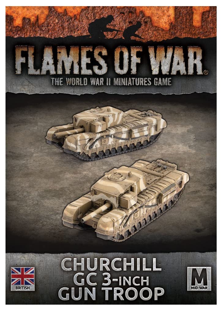 Flames of War Mid War British Churchill GC 3-Inch Gun Troop FOW BBX67