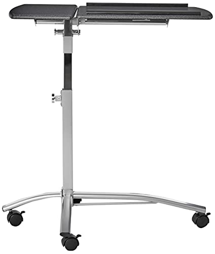Tiffany & Co. Mayline 950ANT SOHO Mobile Laptop Caddy with Dual Worksurface, Height Adjustable, Anthracite Metallic Gray Frame