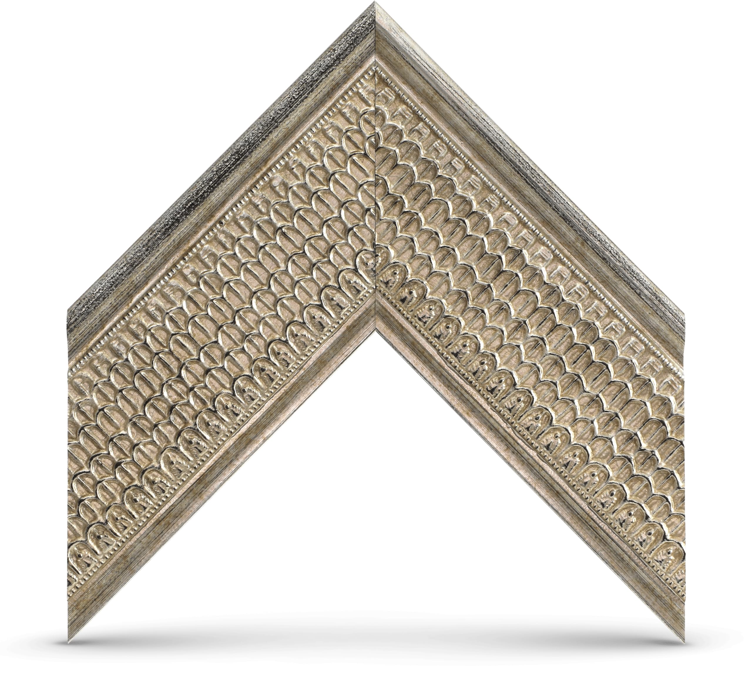 Deco TV Frames - Gatsby Silver Smart Frame Compatible ONLY with Samsung The Frame TV (3" Color Chip, 3" Sample)