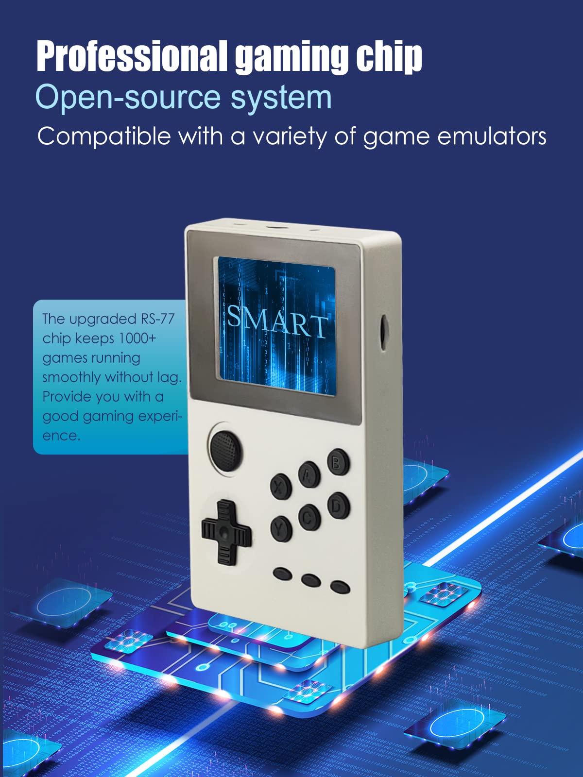 Fordim Handheld Game Console, Retro Mini Game Player with 1000+ Classic Games, 3.0 Inch Screen 1020mAh Rechargeable Battery,Support TV Connection,Ideal Gift for Kids and Adult