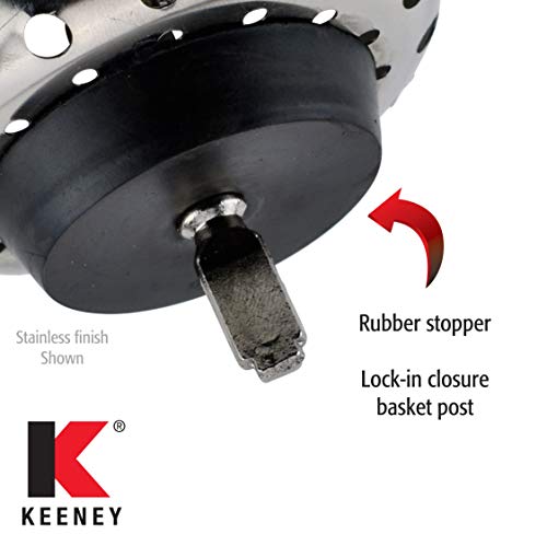 Plumb Pak K5435VB Kitchen Sink Strainer with Fixed Post Basket, 1 Pack, Venetian Bronze