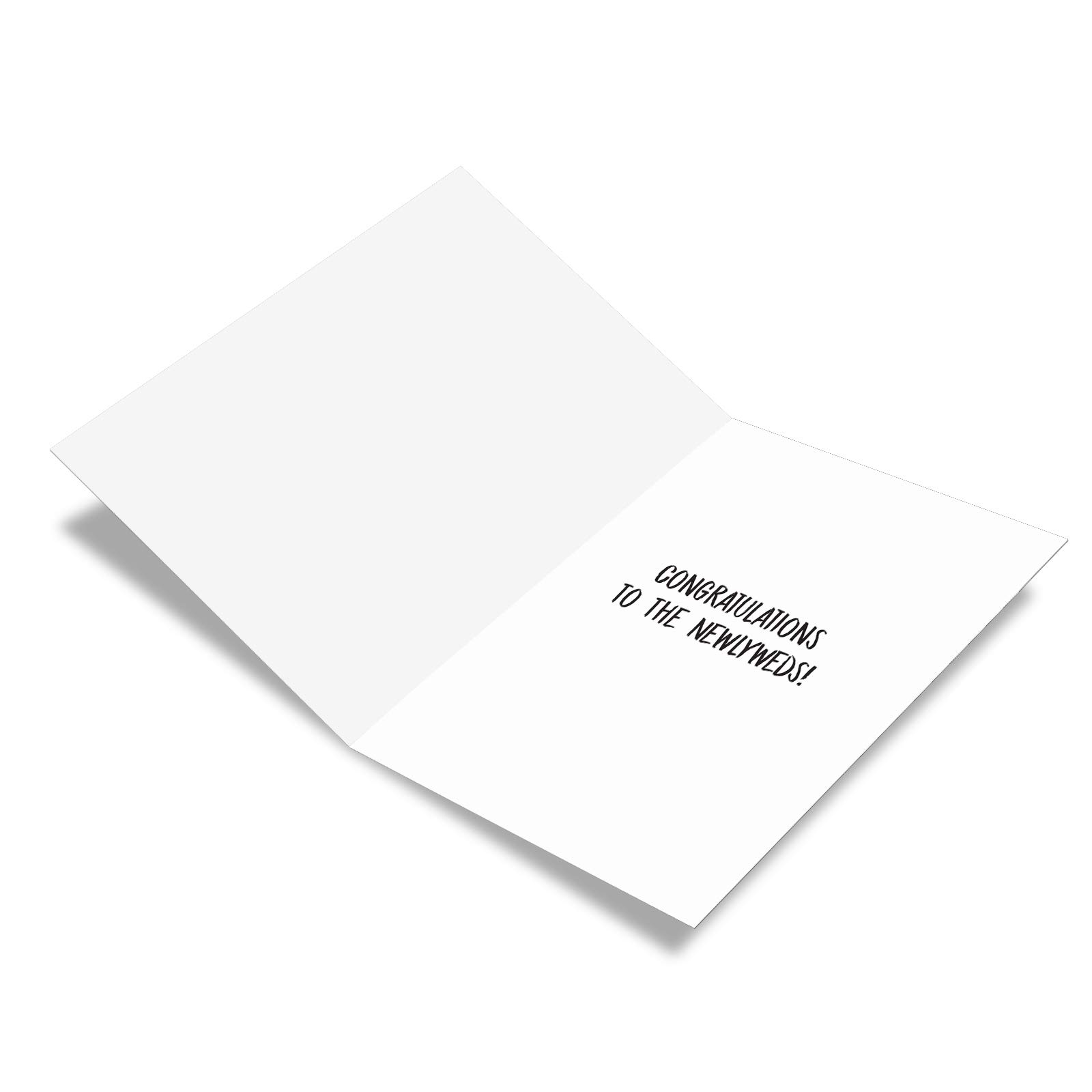 NobleWorks - Married Dogs - Pet Animal Wedding Card for Bride and Groom - Newlyweds Marriage Note Card with Envelope C6898WDG