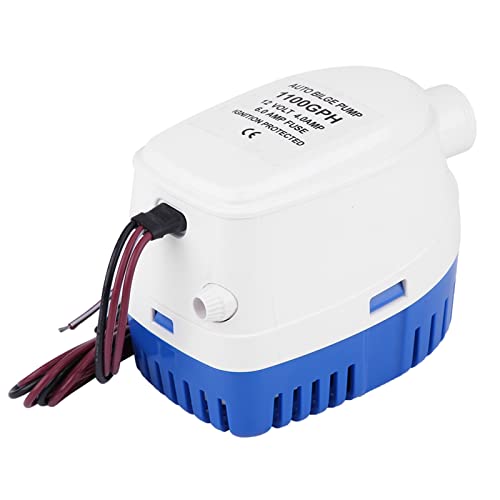 Float Switch Water Pump, Automatic Bilge Pump Boat Bilge Water Pump High-impact Durable Housing Small Siz No Vibration Operation for Pools for Boat Bilges