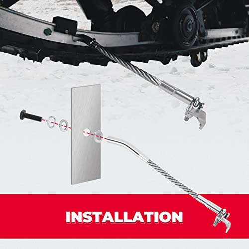 KEMIMOTO Snowmobile Ice Scratcher Kit Compatible with Polaris Arctic Cat Ski-doo Reverse and Non-reverse Gear Equipped Snowmobiles Scratchers, Left and Righ, Ice Scratchers 1 Set