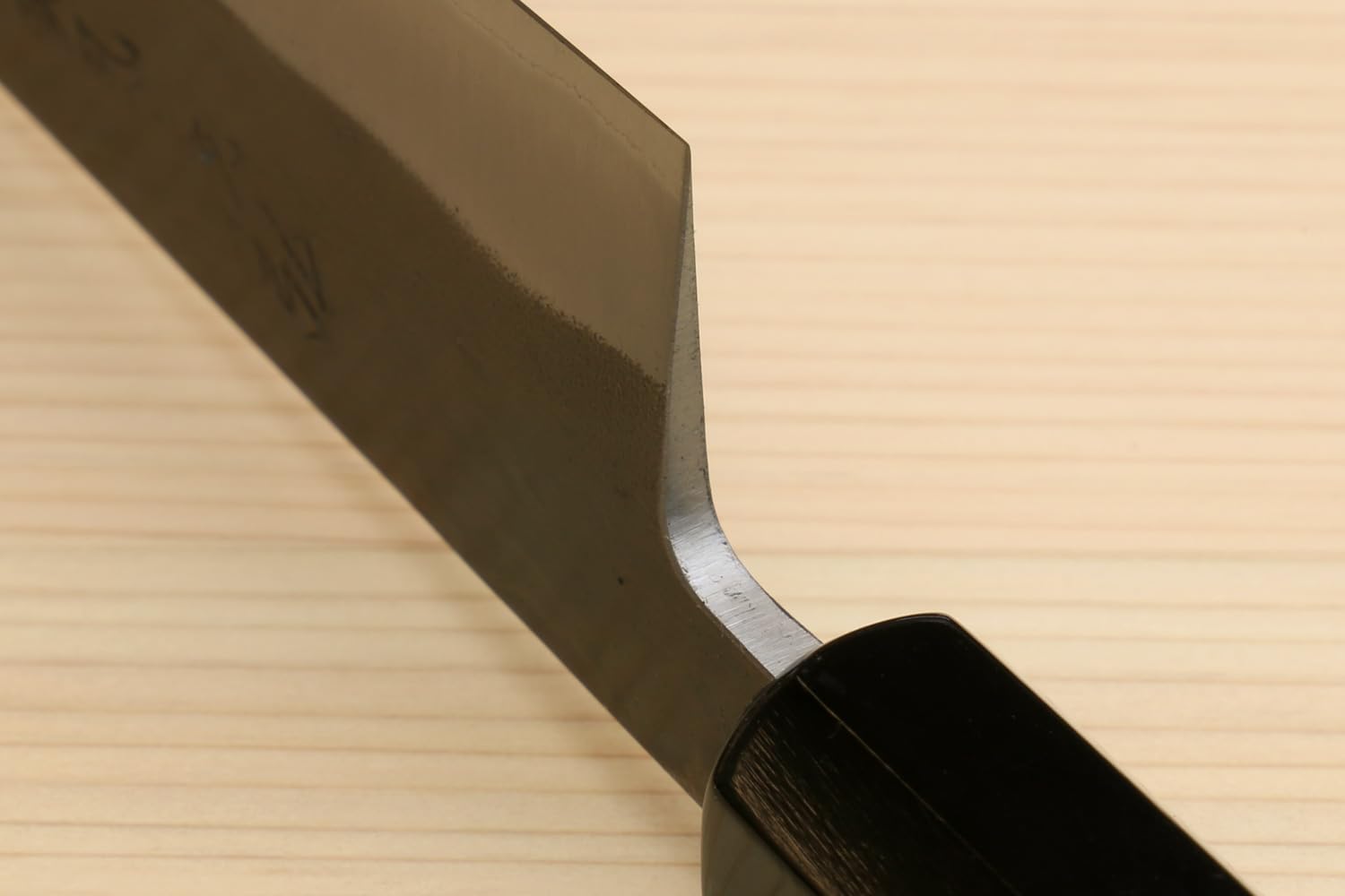 Yoshihiro Kurouchi Black-Forged Blue Steel Stainless Clad Sujihiki Kiritsuke Slicer Knife Ebony Handle (10.5"(270mm) & Saya Cover)