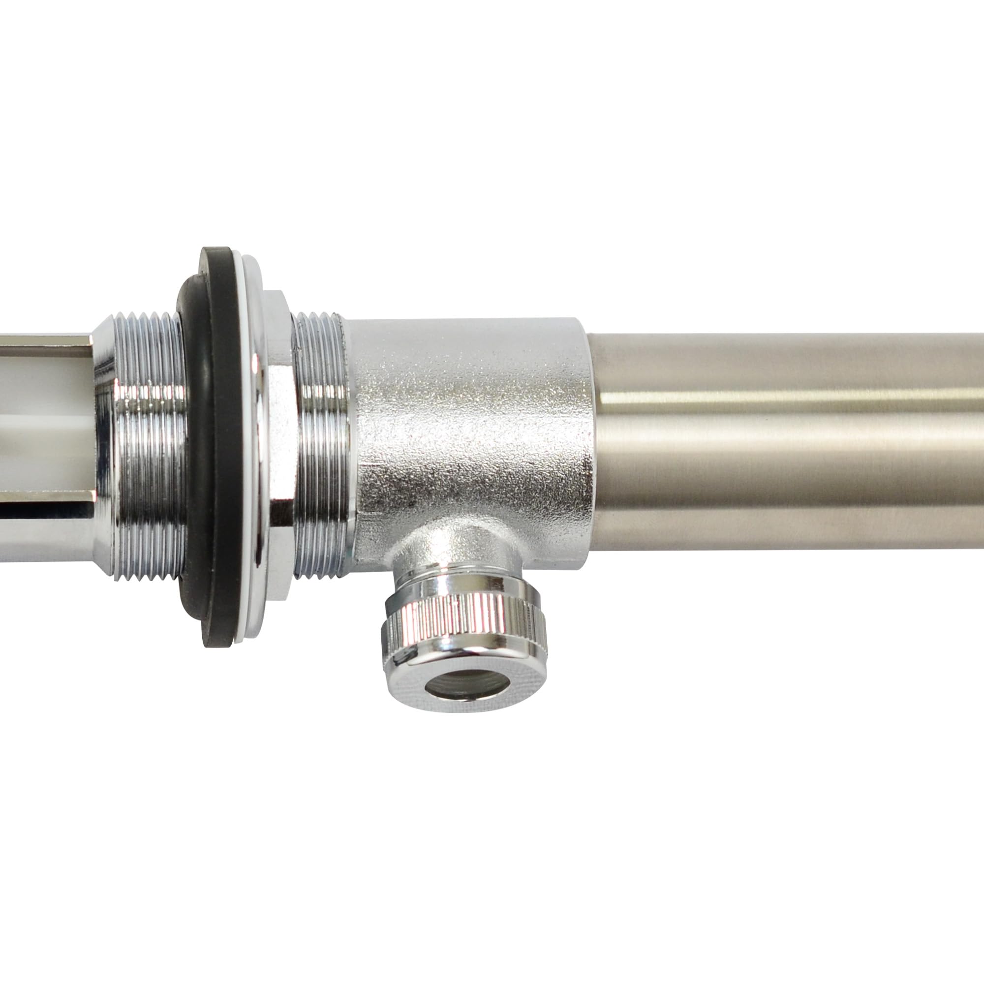 Purelux Bathroom Faucet Vanity Sink Metal Pop-Up Drain Stopper Assembly with Lift Rod and Overflow, Brushed Nickel Finish