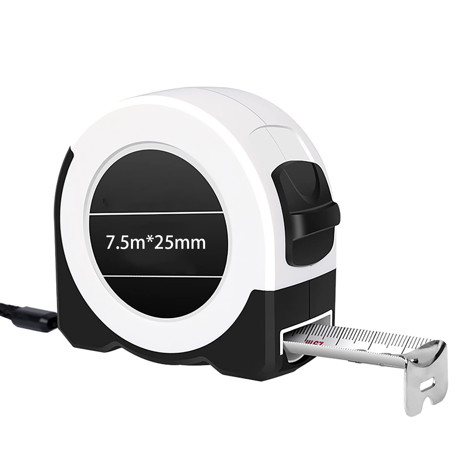 GAILY YOUTH Measuring Tape with Matte Finish, 7.5 Meter Stainless Steel Tape Measure with Nylon Coating,Self Locking Tape Measure Retractable Measuring Tape with Rubber Protective Casing