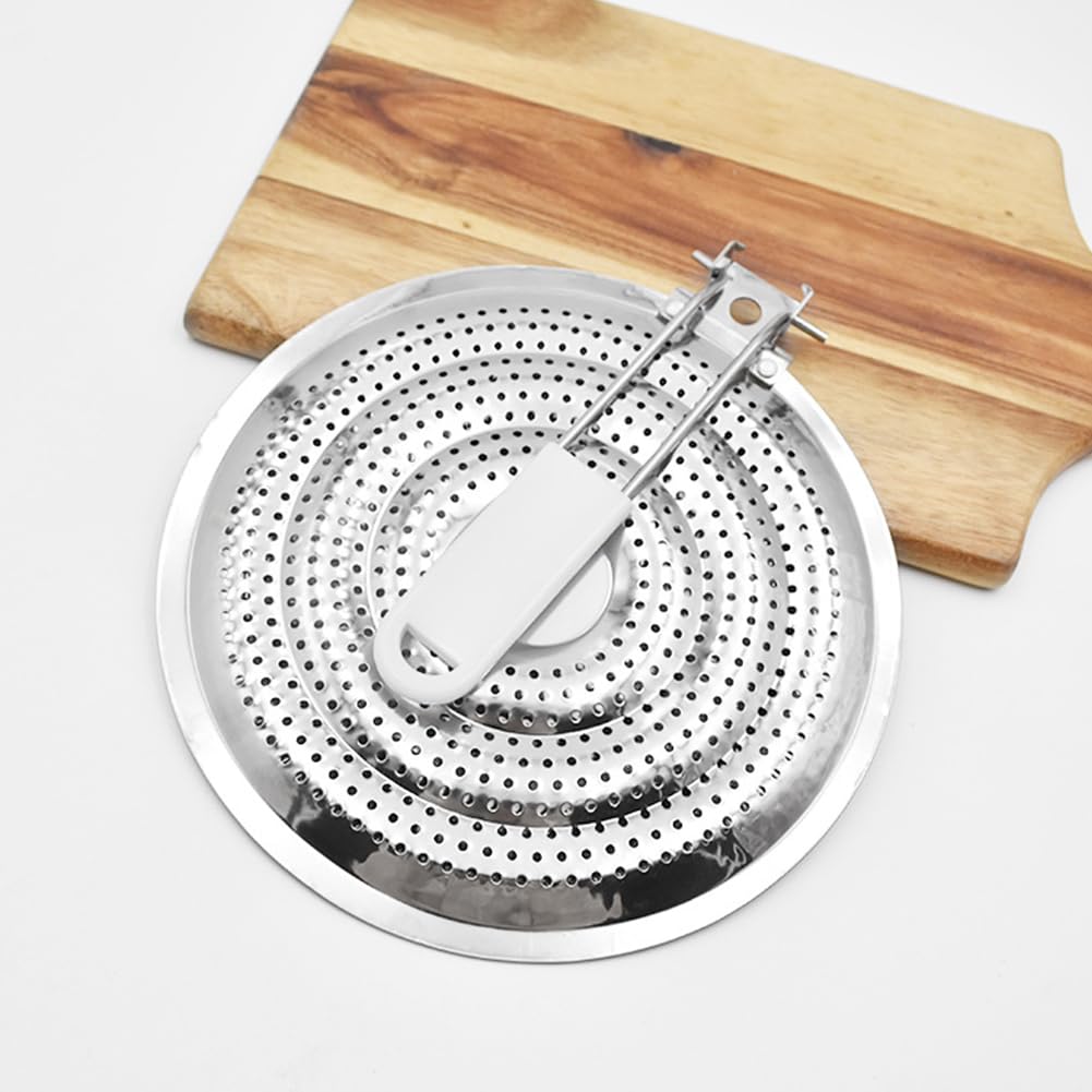 Heat Diffuser Flame Reducer Simmer Plate, Stainless Steel Heat Diffuser for Gas and Electric Stove, Induction Cooktop Compatibility, Flame Guard for Gas Top Cooking(size:7.99 x 7.36inch)