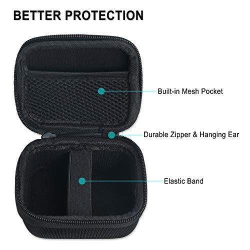 Geiomoo Compatible with Beats Fit Pro Headphone Hard Carrying Case Cover, Portable Shockproof Travel Protective Bag with Carabiner (Black)