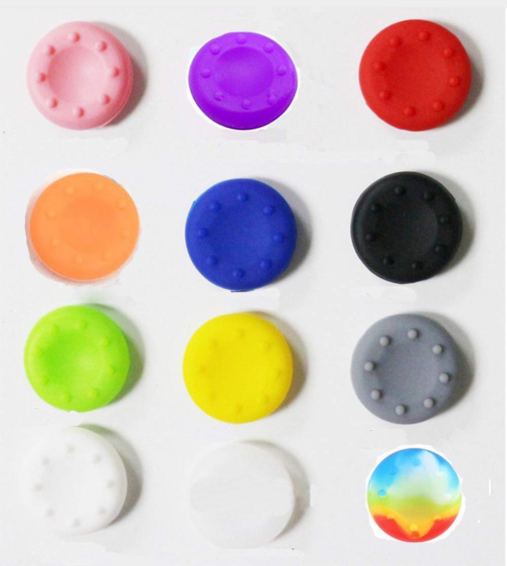 Thumb Grips Silicone Thumb Stick Caps for PS3 /PS4/PS2/Xbox One/Xbox 360 (Black)