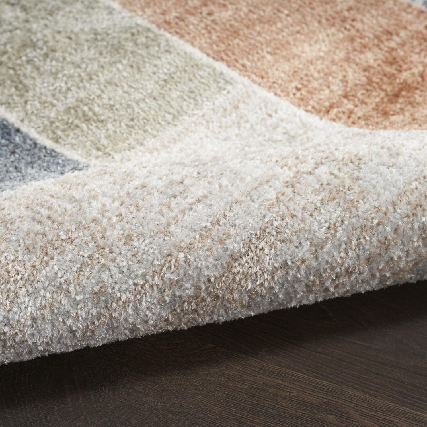 Nourison Astra Machine Washable Geometric Multicolor 7'10' x 10' Area -Rug, Easy -Cleaning, Non Shedding, Bed Room, Living Room, Dining Room, Kitchen (8x10)