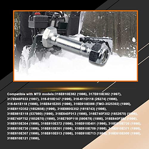 KINTLE 1-1/2" x 5/16" 710-0890 Shear Pins with Nuts Compatible with MTD Auger Drive Snowblowers/Two-Stage Snow Thrower (Except 33" Model E993I) 710-0890 710-0890A (10)