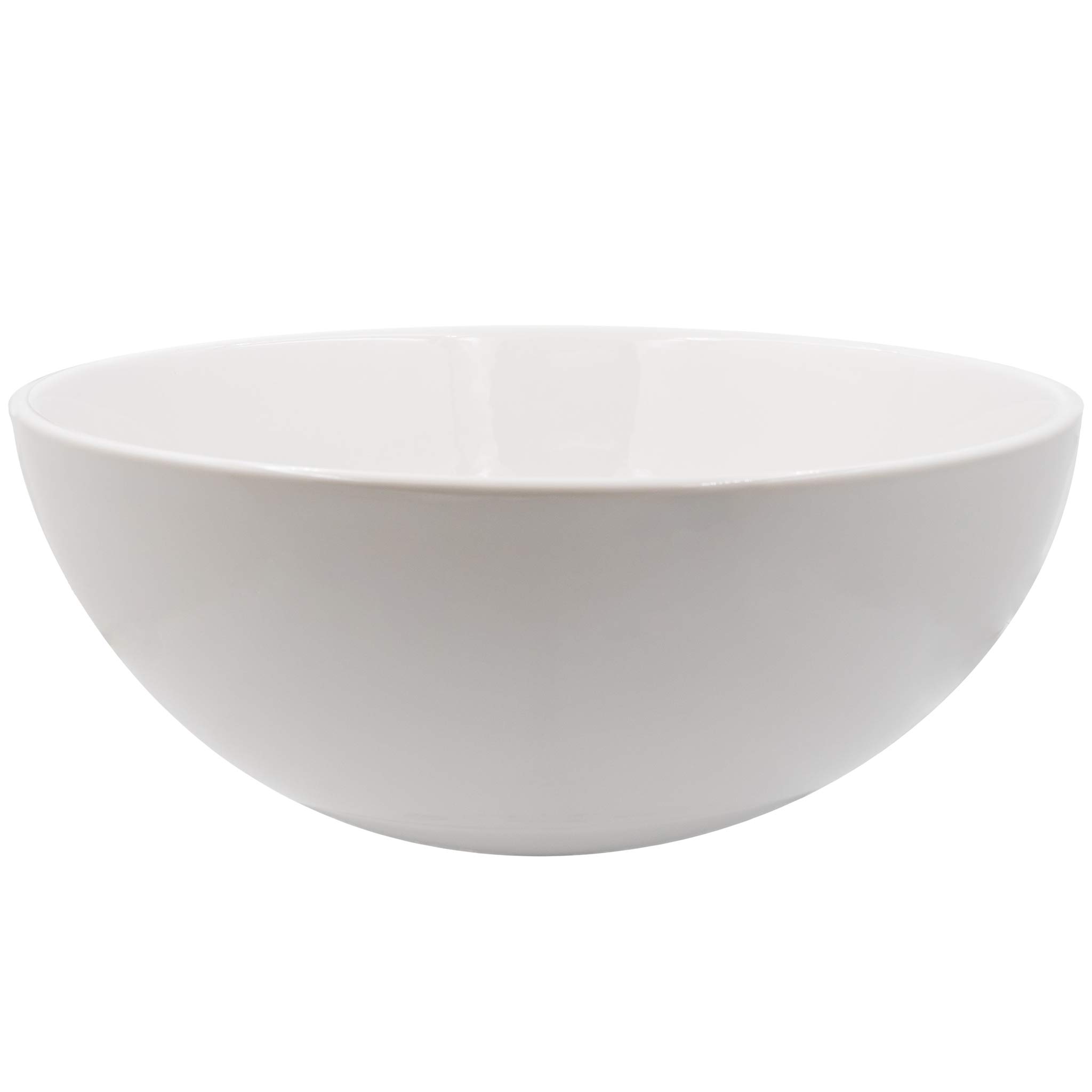 Novatto Mini 12-inch round White Porcelain Sink with Matte Black Pop-up Drain