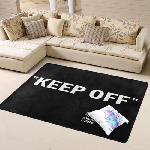 KINXTUCYZ Keep Off Area Rug Yoga Sofa Polyester Carpet Floor Door Mat for Home Art Decor Living Room Bedroom (NKF03, 60x40in(150x100cm))
