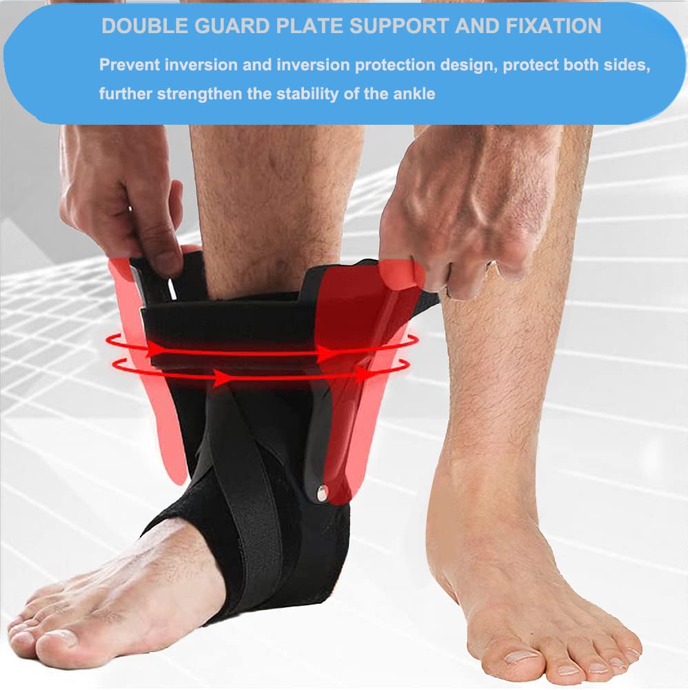 TODDOBRA Ankle Brace for Sprained Ankle, Ankle Support Brace with Side Stabilizers for Men & Women, Ankle Splint Stabilizer Volleyball, Basketball, Ankle Supports for Women (Update L)