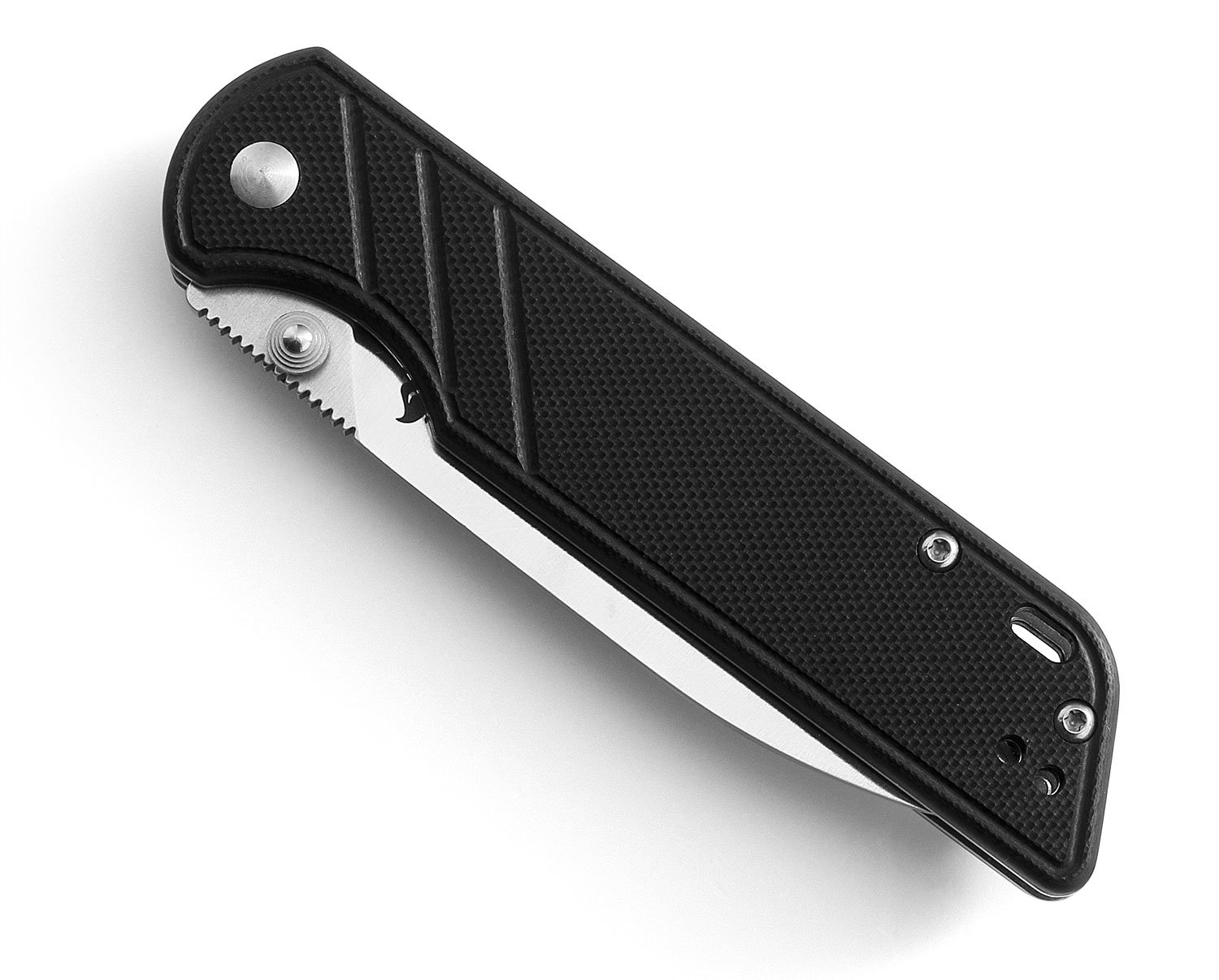 QSP EDC Folding Pocket Knfe, D2 Blade, 4" G10/Micarta handle, Left and Right Handed Thumb Stub Opening, Smooth Liner Lock with Copper Washes, QSP Parrot