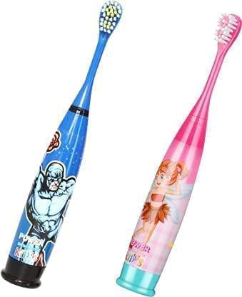 JELLIFY Kids Cartoon Printed Blue Electric Toothbrush Extra Soft Electric Battery Powered Toothbrush for Kids Pack of 1