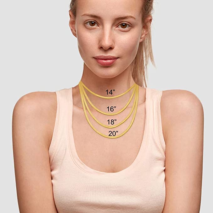 Gold Herringbone Necklace for Women14k Chain Dainty Waterproof Jewelry Gift for Women