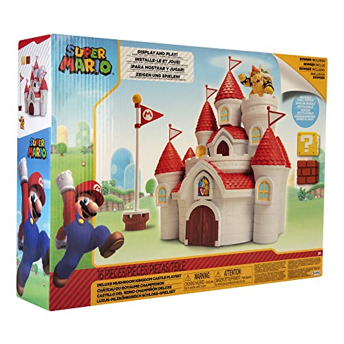 Super Mario Mushroom Kingdom Castle Playset with Exclusive 2.5β Bowser Figure
