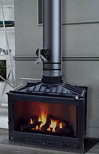 Tomersun New Designed Stove Pipe Fan for Incline Surface Fixed on The Chimney Pipe of Wood/Log Burner/Fireplace