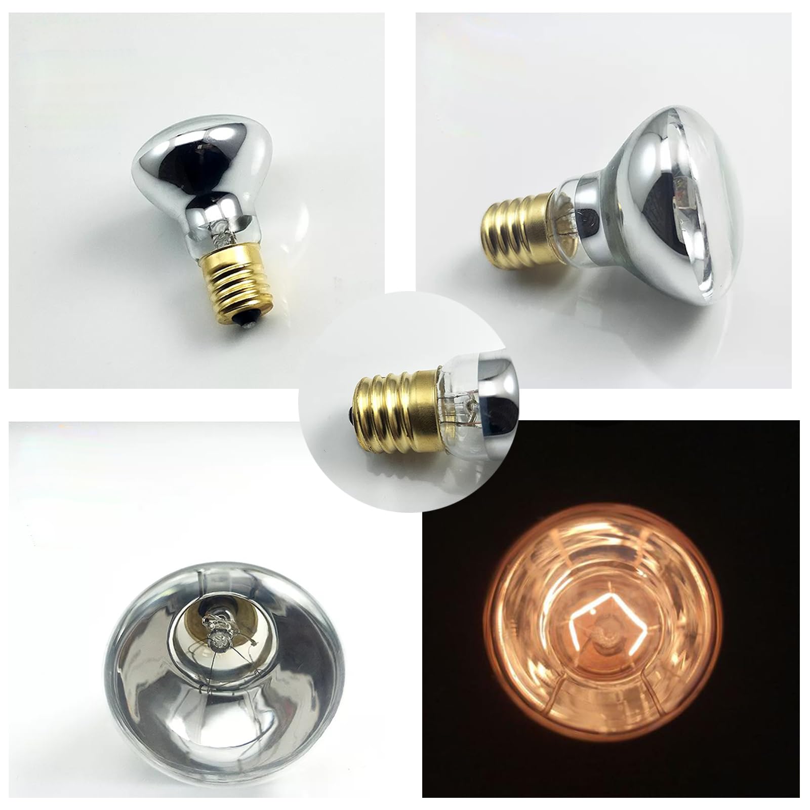 Lava Lamp Bulb 4 Pack 30W E17 R39 Reflector Type Bulb, Replacement Bulbs for Lava Lamps and Glitter Lamps.