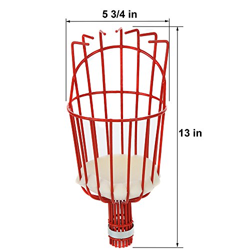 Home-X Fruit Picker Harvester Basket with Cushion to Prevent Bruising (Pole not Included)
