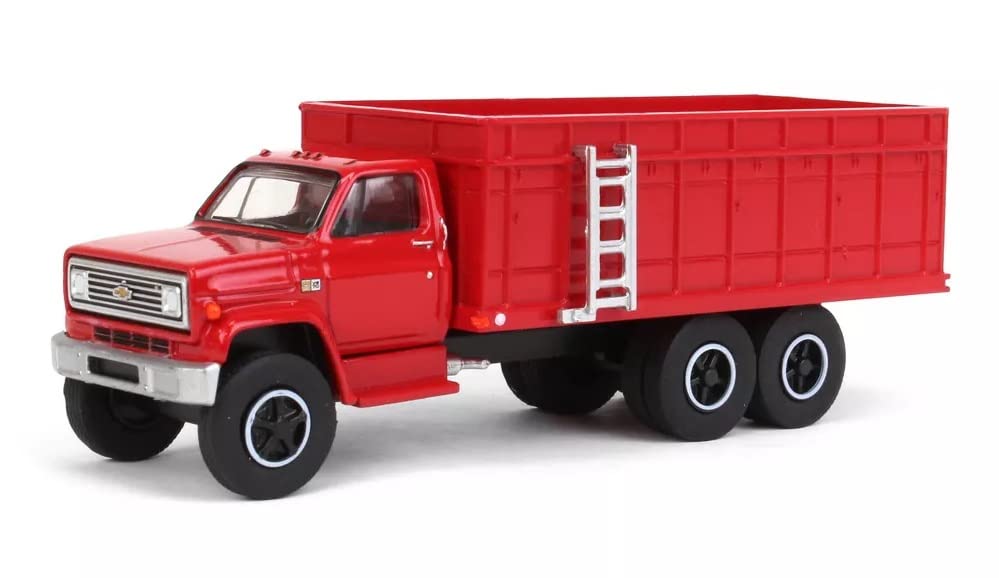 Greenlight 51433-A 1983 Chevy C70 Tandem Grain Truck Red 1/64 Scale