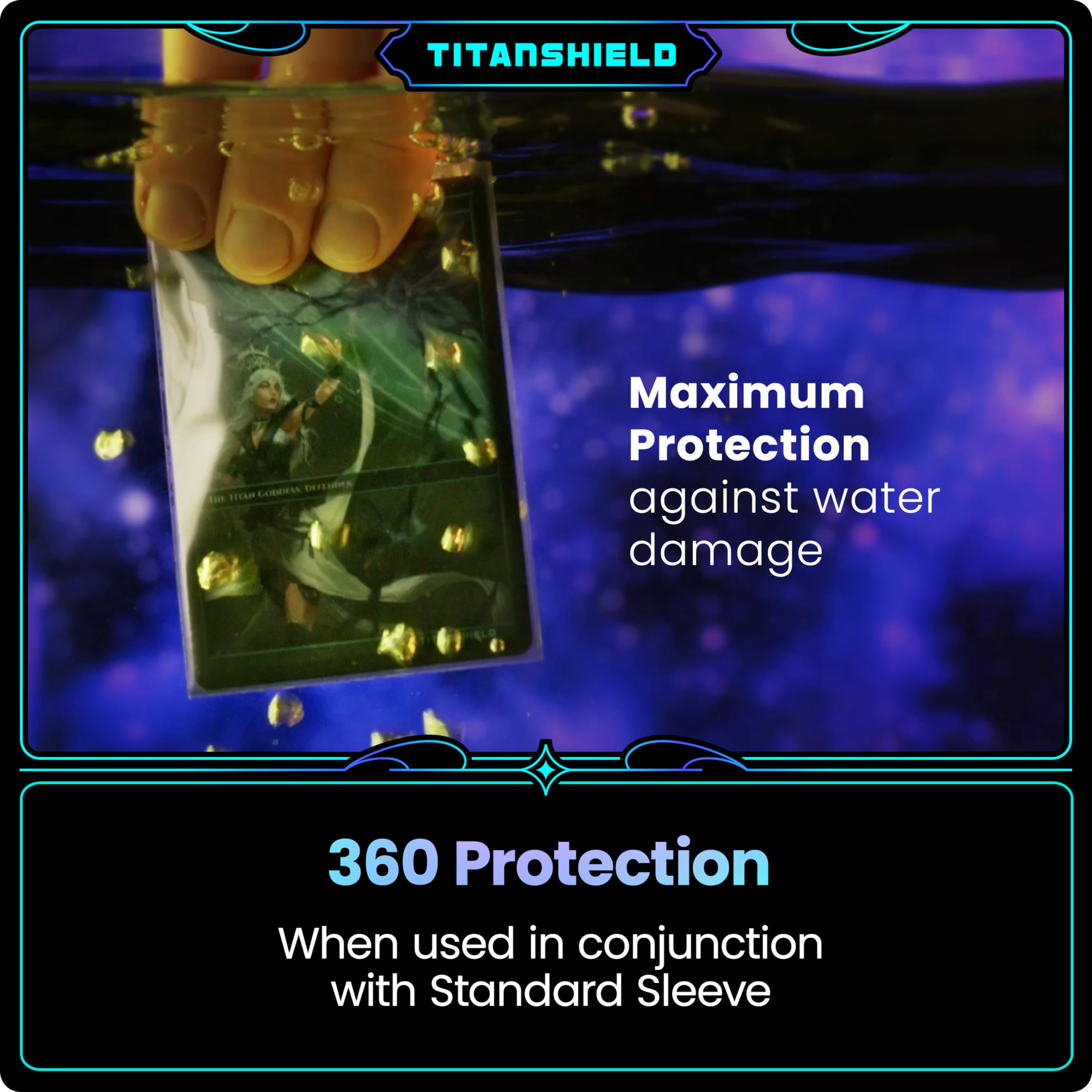 TitanShield 1000 Premium 60-Microns Ultra Clear Standard Size Perfect Exact Fit Inner Card Sleeves. Perfect for Double-sleeving and Compatible with Pokemon Cards MTG Magic The Gathering Lorcana