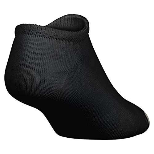GOLDTOE Men's 656F Cotton No Show Athletic Socks, Multipairs, Black (12-Pairs), Large