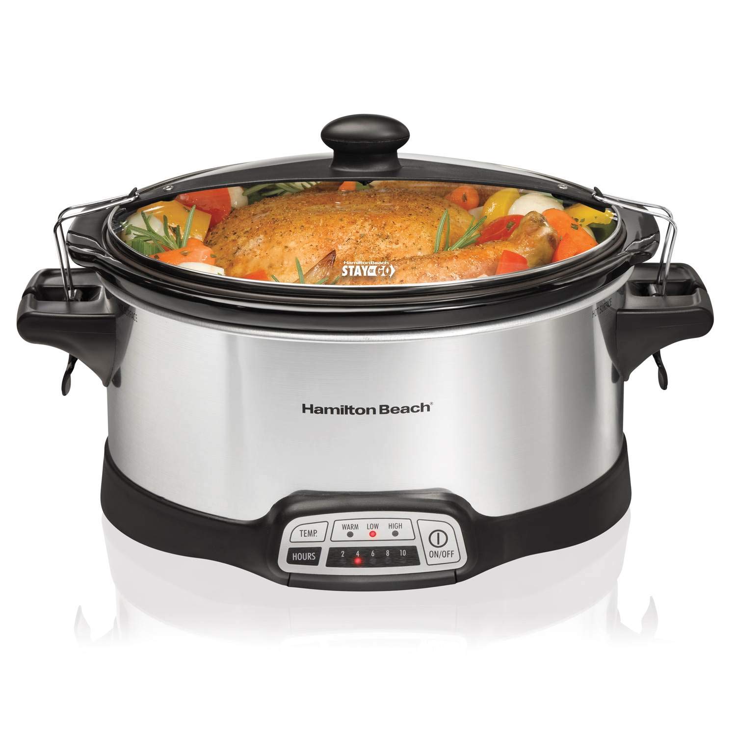Hamilton Beach Portable 6-Quart Stay or Go Programmable Slow Cooker with Lid Lock, Dishwasher-Safe Crock (Inactive)