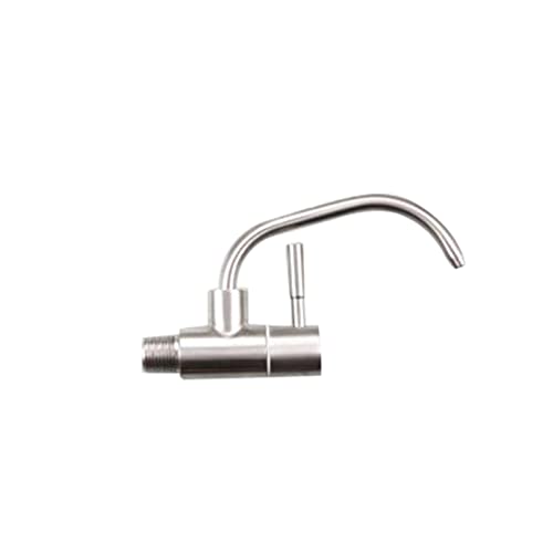 Kitchen Faucets Drinking Water Faucet with Push Lever Reverse Osmosis Stainless Steel Wall Mount Utility Sink Faucet,Brushed A