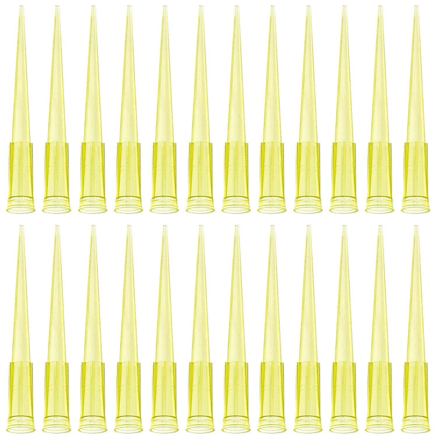 OIIKI 200ul Pipette Tips, 1000pcs Universal Liquid Pipettor Tips, Clear Yellow, DNase/RNase Free Disposable Pipette Pipettor Transfer Pipettes for Laboratory
