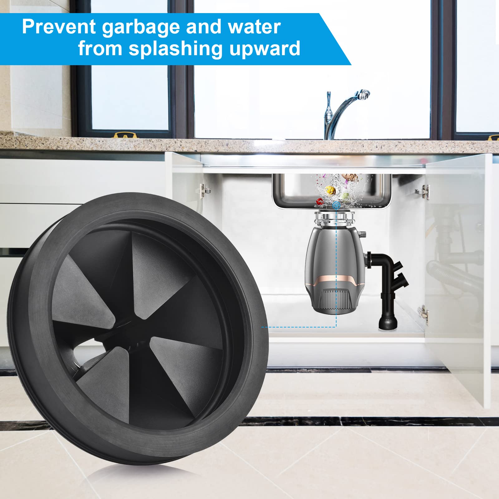 Garbage Disposal Splash Guards, Sink Baffle Rubber Guard, Sink Splash Guard, Garbage Disposal Cover, Garbage Disposal Parts Parts-Drain Plugs(3 1/8 Inch in Diameter)