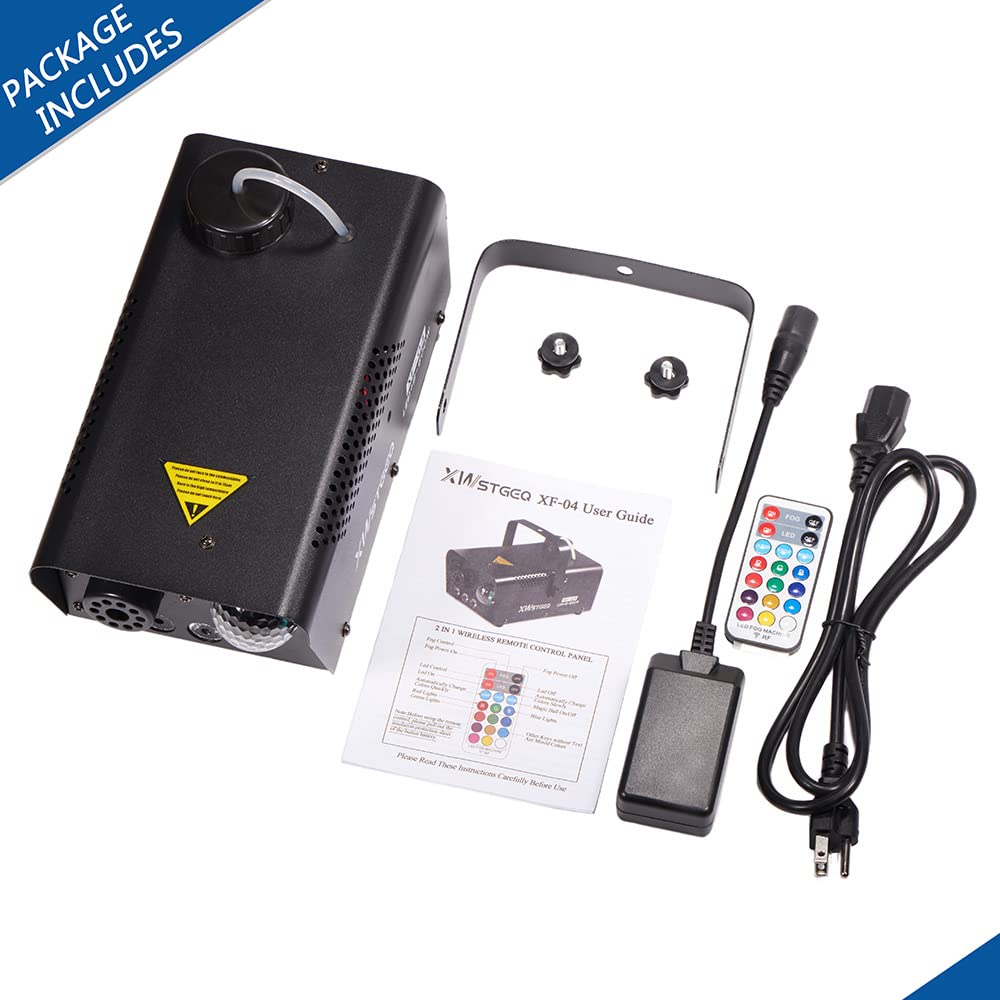 Fog Machine Smoke Machine for Halloween Parties Wedding,600 Watt Portable Fogger Machines with LED Lights and Disco Ball