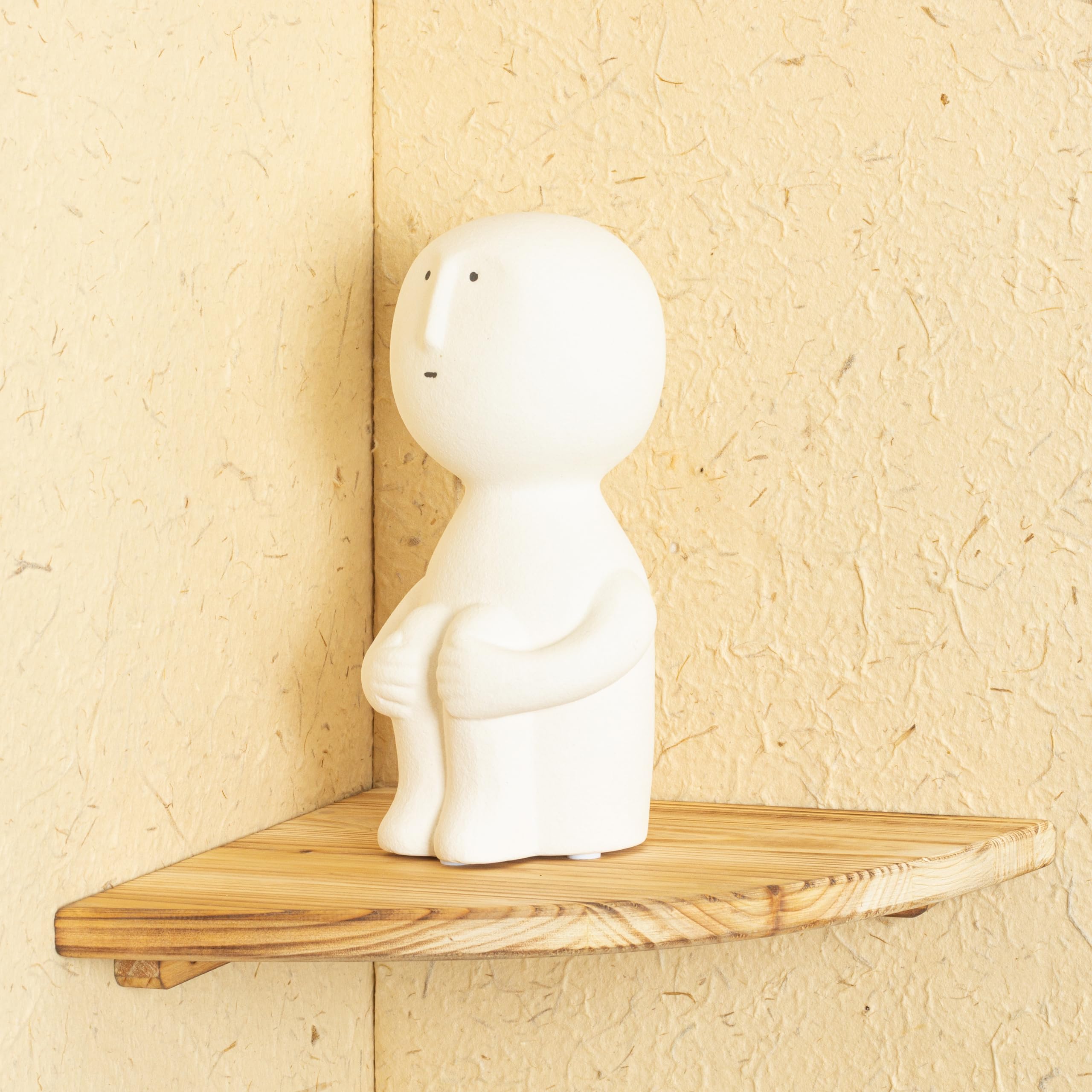 Increased Fire Corner Wall Shelf Wall Mounted Wood Round Floating Shelves Hanging Plant Shelf Kitchen Bathroom Speaker Large Carbonize
