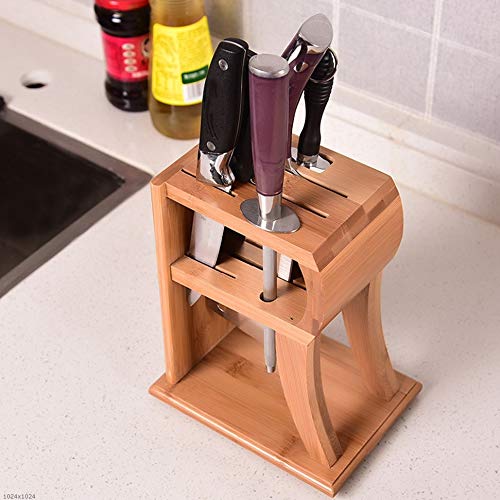 JHHDP Household Knife Holder Multifunctional Kitchen Knife Holder Storage Knife Holder Insert Knife Holder Kitchen Knife Rack Wooden
