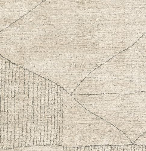 Momeni Rugs WREN 2 Area Rug, 5'3" X 7'3" Ivory Carpet for Living Room, Bedroom, Hallways, Bathroom, and Home Office