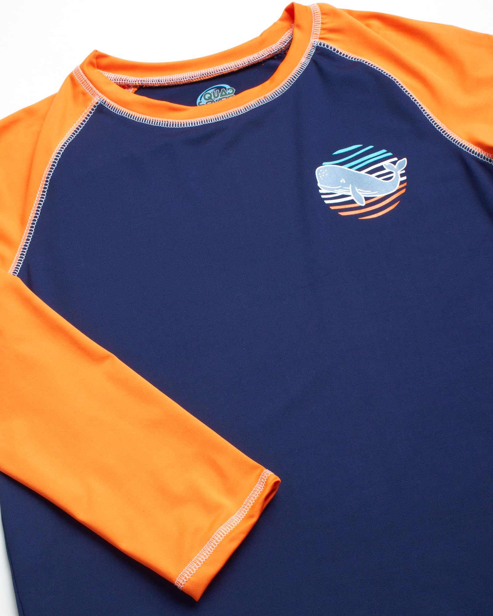 Quad Seven Little Boys' Rash Guard Swim Set - 3 Piece Bathing Suit Trunks and Rash Guard Shirt (2T-7), Size 2 Toddler, GreenNavy Palm Trees